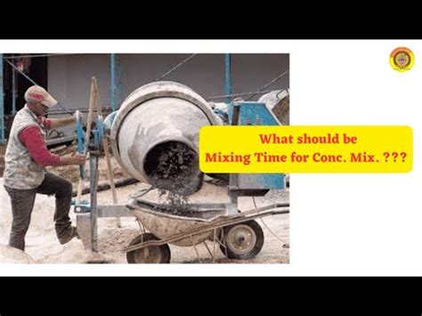Mixing Time Of Conc Mix As Per IS Code Civilengineering Concrete Vimutti Coe YouTube