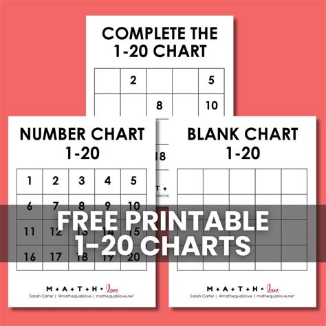 Printable Math Charts Math Love