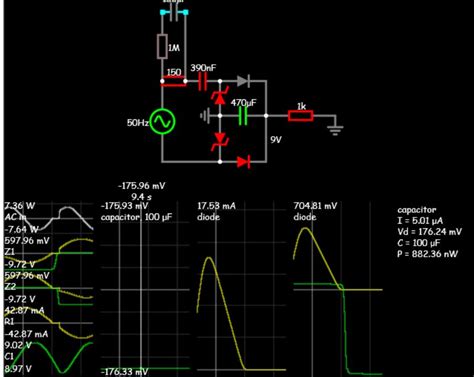 Power Supply Discrepency With Experimental Vs Simulation Of AC DC Circuit Electrical