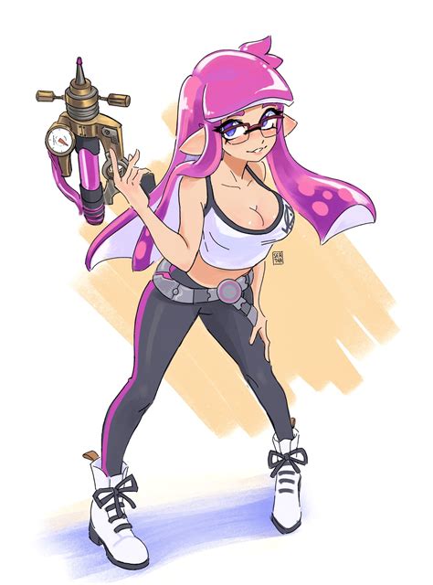Inkling And Inkling Girl Splatoon Drawn By Seatha Danbooru