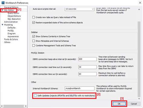 Desactivar Safe Mode En MySQL Workbench Para Poder Ejecutar Consultas