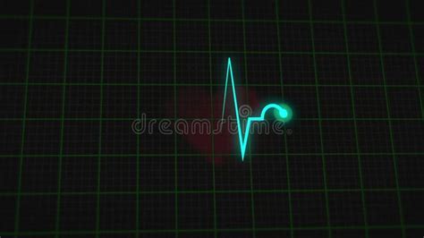 Ekg Blue Heart Rate Monitor Electrocardiogram Ekg Or Ecg Stock Video Video Of Background