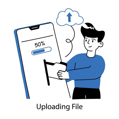 Trendy Doodle Mini Illustration Of Uploading File 46452876 Vector Art At Vecteezy