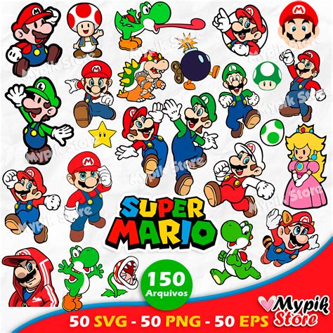 Kit Digital Super Mario Vetor Svg E Png