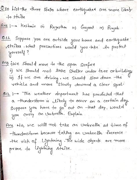 Some Natural Phenomenon Handwritten Notes For 8th Class