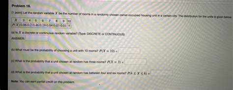 solved 3 4 problem 18 1 point let the random variable x