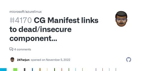 Cg Manifest Links To Deadinsecure Component Downloadurls · Issue 4170