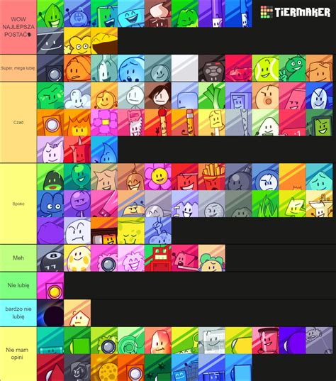 Mega Bfdi Tierlist Tier List Community Rankings Tiermaker
