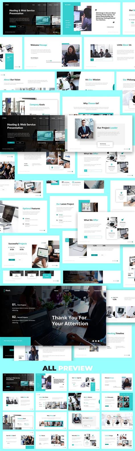 Host Web Hosting Powerpoint Template Powerpoint Presentation Templates Powerpoint Templates