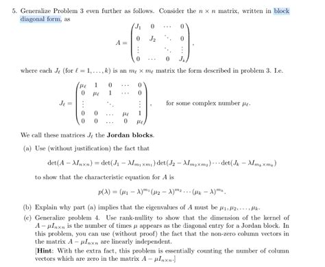 Solved 5 Generalize Problem 3 Even Further As Follows