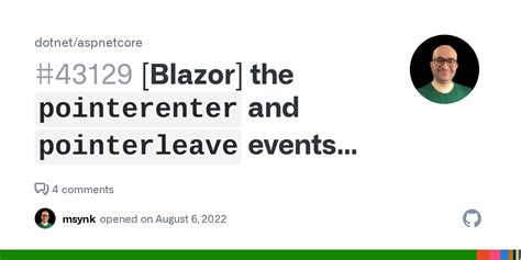 Blazor The `pointerenter` And `pointerleave` Events Not Getting Fired