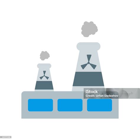 원자력 발전소 아이콘 벡터 기호와 기호 흰색 배경에 고립 0명에 대한 스톡 벡터 아트 및 기타 이미지 0명 공기 오염 공장 산업 건물 Istock