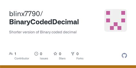 Github Blinx7790binarycodeddecimal Shorter Version Of Binary Coded Decimal