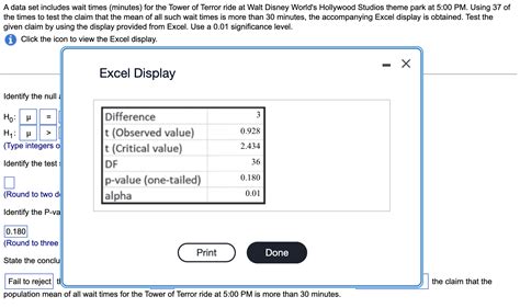 solved a data set includes wait times minutes for the