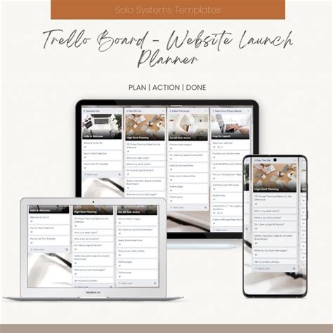 Trello Board Website Launch Planner Solo Systems Templates