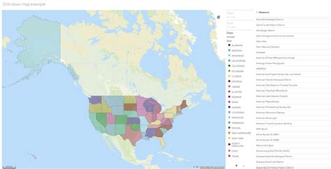 controlling visible map data with drill down layers qlik sense on