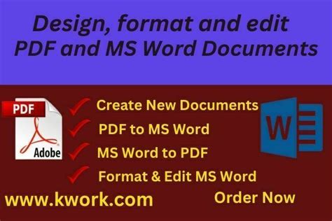 I Will Create Design Format And Edit PDF And MS Word Documents For Freelancer Mohammad