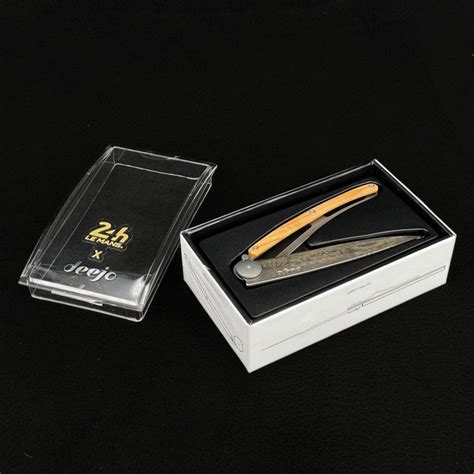 24h Le Mans Knife 100 Years Day Edition Tattoo Titanium Olive Wood