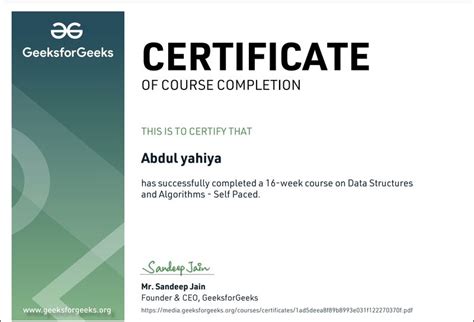 Abdul Yahiya On Linkedin Datastructures Algorithms Learningjourney Techskills Geeksforgeeks