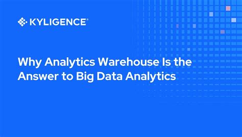 Newsroom Why Analytics Warehouse Is The Answer To Big Data Analytics