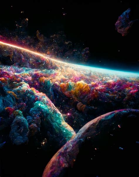 Premium Photo Space Filled With Lots Of Different Colored Objects