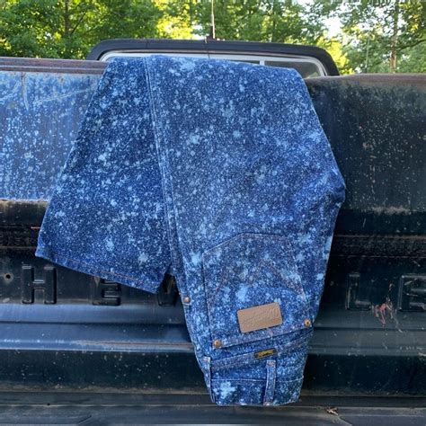 Wrangler Wrangler Star Splatter” Upcycle Diy Vintage Wedgie Jeans