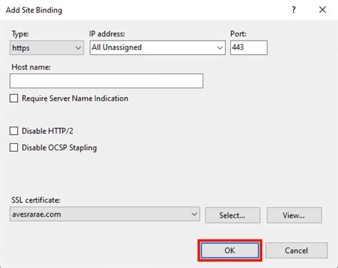 Binding In Windows Iis 10