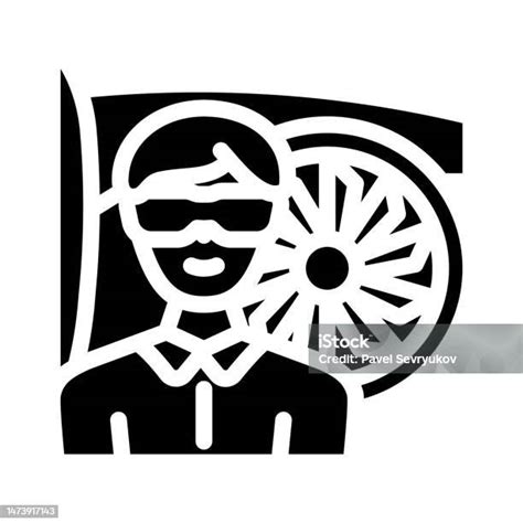 항공기 정비사 수리 작업자 글리프 아이콘 벡터 일러스트 레이 션 금속에 대한 스톡 벡터 아트 및 기타 이미지 금속 기계공