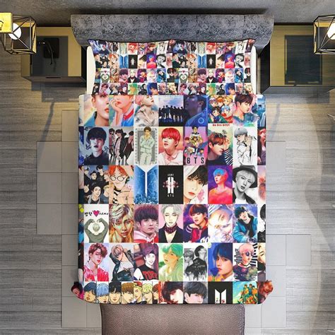 Kpop Bts Bed Duvet Cover Microfiber Bedding Sets 3d Printed Lightweight