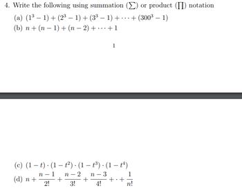 Answered Write The Following Using Summation Bartleby