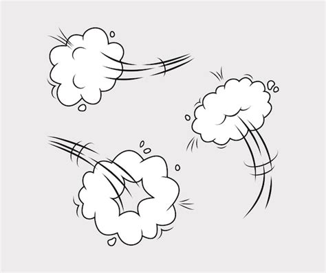 Premium Vector | Comic speed vector cloud. Catroon motion puff effect ...