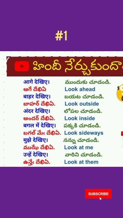Learn Telugu Hindi English Learnenglishlearnhindi