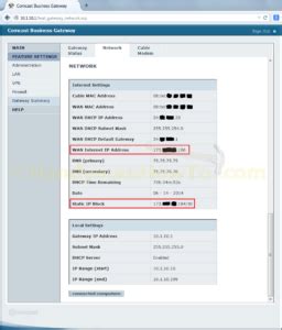 How To Configure A Comcast Business Class Static IP Address