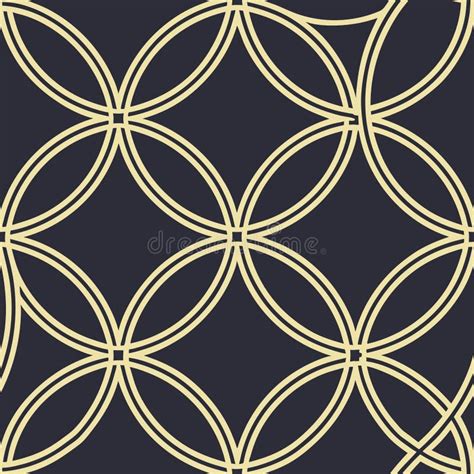 Elegant Geometric Pattern With Overlapping Circular Lines On Dark Background Stock Image Image