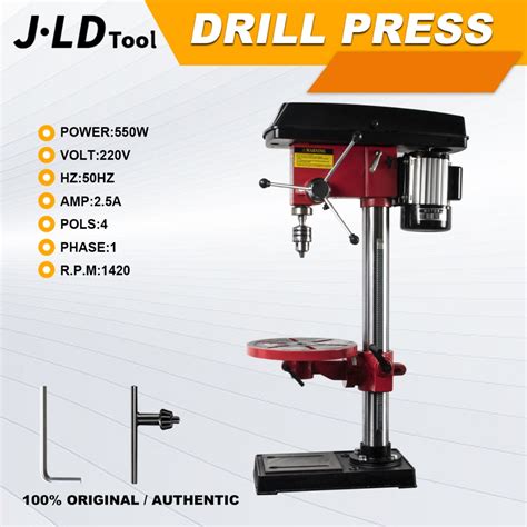 Jld Drill Press 550w Bench Drill 16mm Chuck Stand Drill Machine 25a
