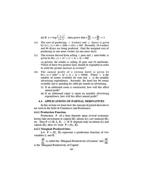 9 Application Of Partial Derivative Pdf Profit Economics Demand