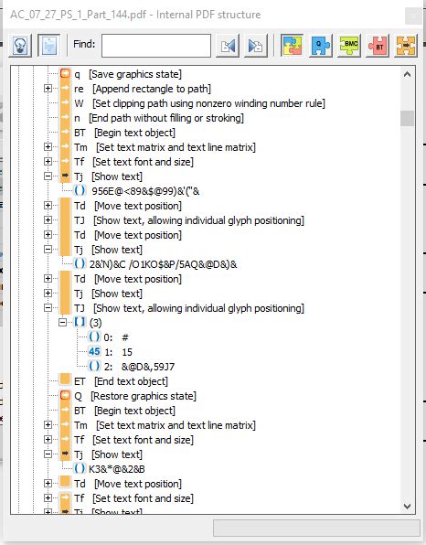 Pdf Tj And Tj Operators Showing Garbage Values After Decoding Stack