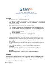 Lab Scanning And Enumeration Pdf FACULTY OF BUSINESS AND IT INFR U Introduction To
