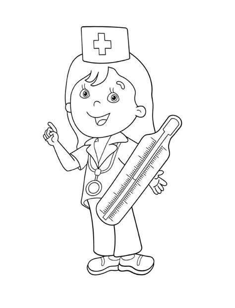 نقاشی روز پرستار برای کودکان؛ مناسب رنگ آمیزی مینویسم