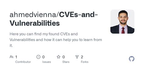 github ahmedvienna cves and vulnerabilities here you can find my