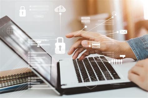 Concept Of Cyber Security Information Security And Encryption Stock