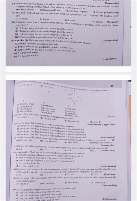 Ii When Compound X Is Heated With Sodium Hydroxide Solution In A Test T
