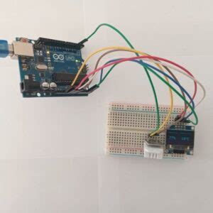 Display Temperature And Humidity Measured By DHT22 Connected To Arduino On SSD1306 Display