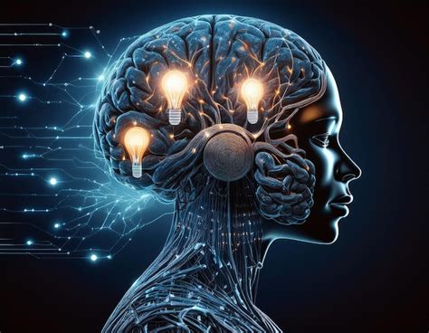 Floating Light Bulbs With Digital Brain Ai Innovation Neural Networks Future Technology Ideas
