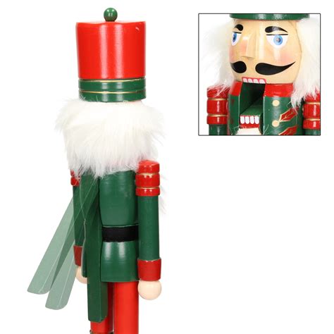 Коледна декорация Ecd Germany Лешникотрошачка Дървена Функционална за чупене на ядки 8 8 X 8