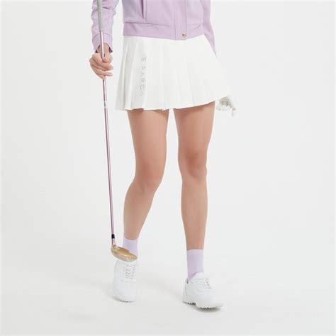 화이트 엠브로이더 플리츠 스커트 Eparca 이파르카 골프웨어
