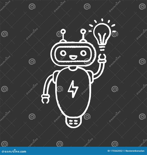 New Idea Chatbot Chalk Icon Stock Vector Illustration Of Isolated