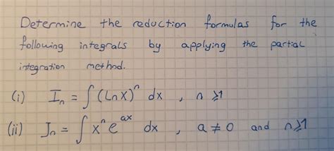 solved for the determine the reduction formulas following