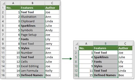 how to filter cells by bold characters in excel
