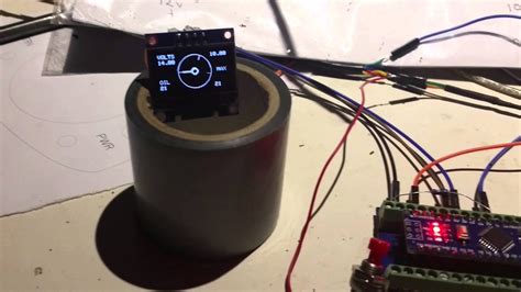 oled temperature and volt gauge arduino adafruit gfx youtube